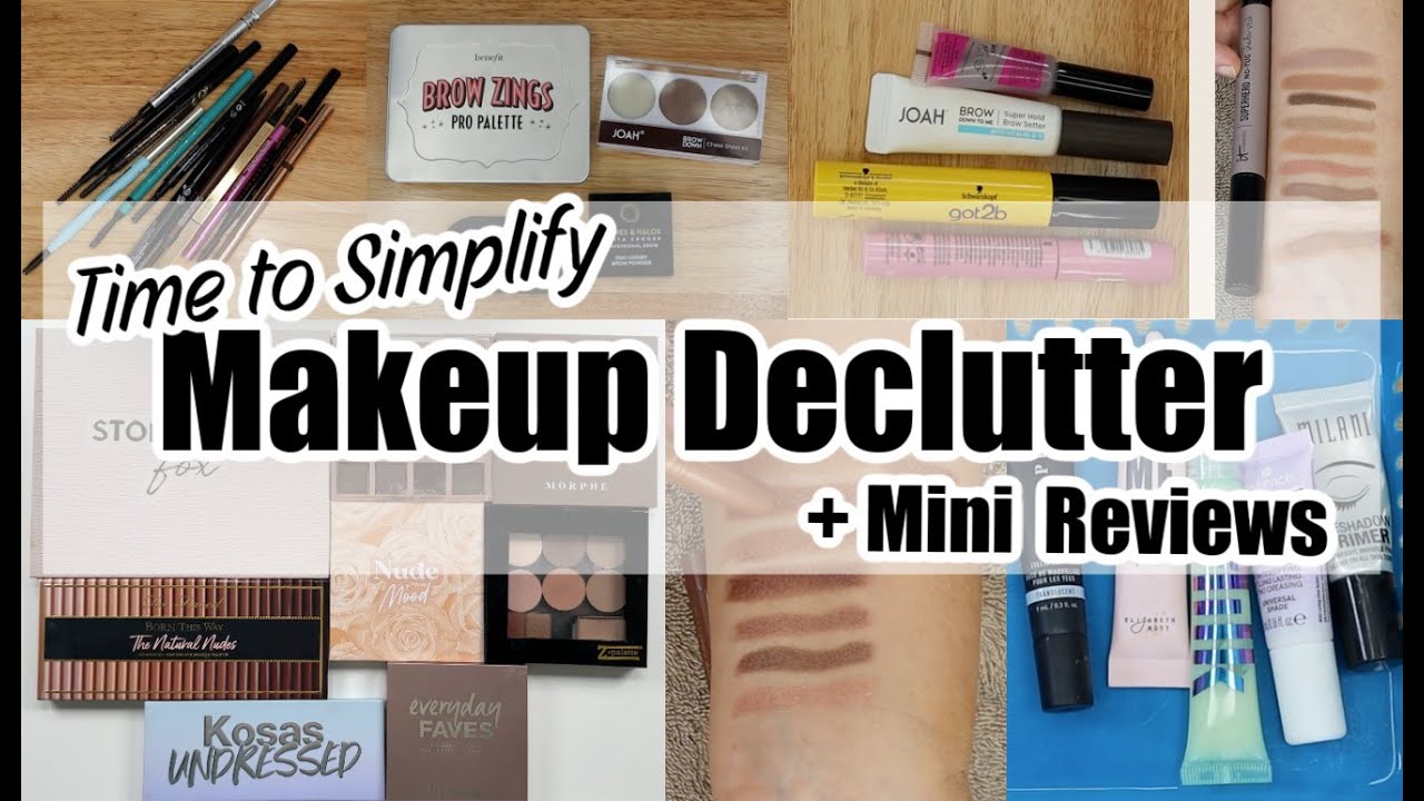 Makeup Declutter-EYES-Brows, Eyeshadows, Mascaras, Eyeliners - YouTube
