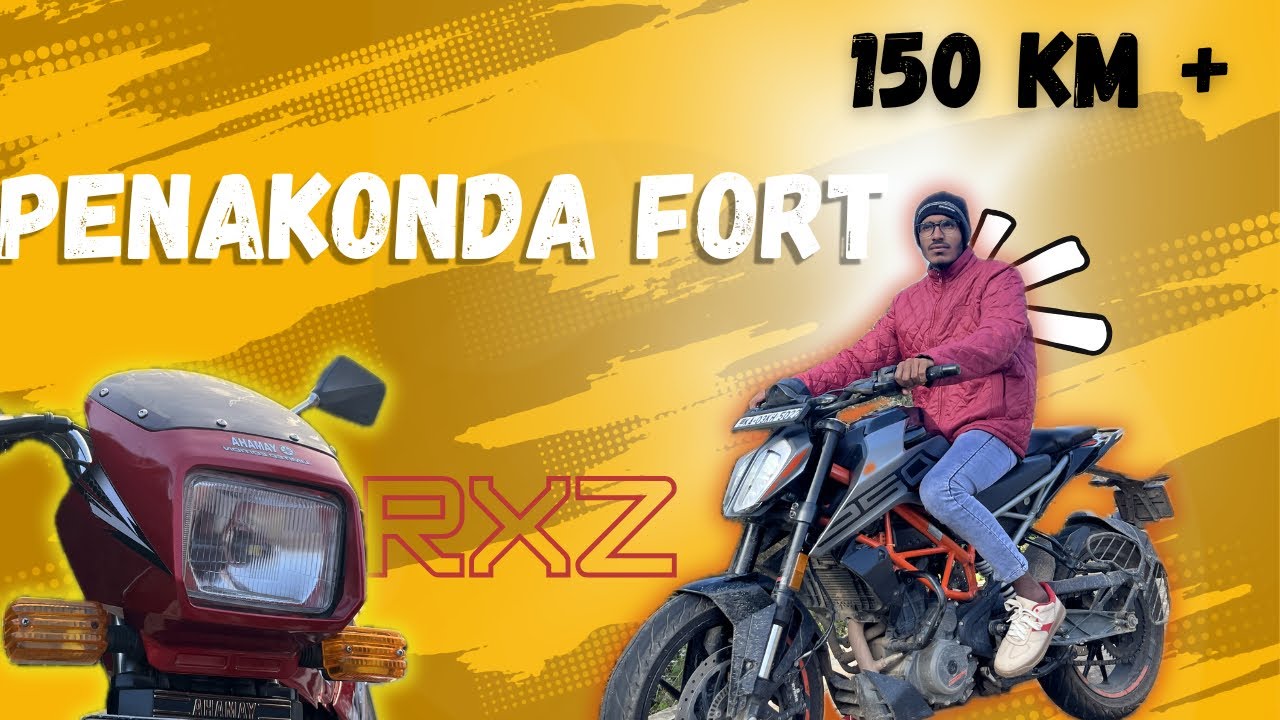 WE TRAVELED ALMOST 150 kms in RXZ .| PENUKONDA FORT | SUNDAY RIDE # ...