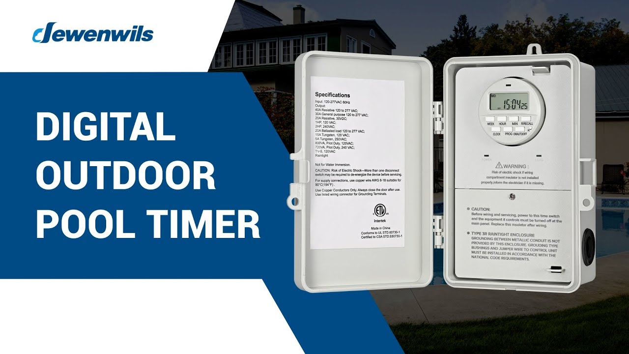 How to Use DEWENWILS Pool Pump Timer, Digital Timer Box HODT01B - YouTube