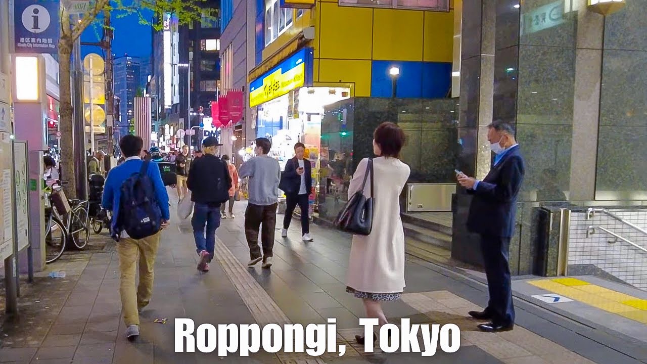 Roppongi Hills , Sky Deck , Evening walking Tour Tokyo, Japan 4K HDR 60 ...