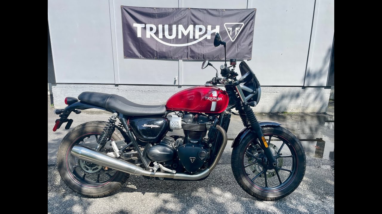 2017 TRIUMPH STREET TWIN Red - YouTube