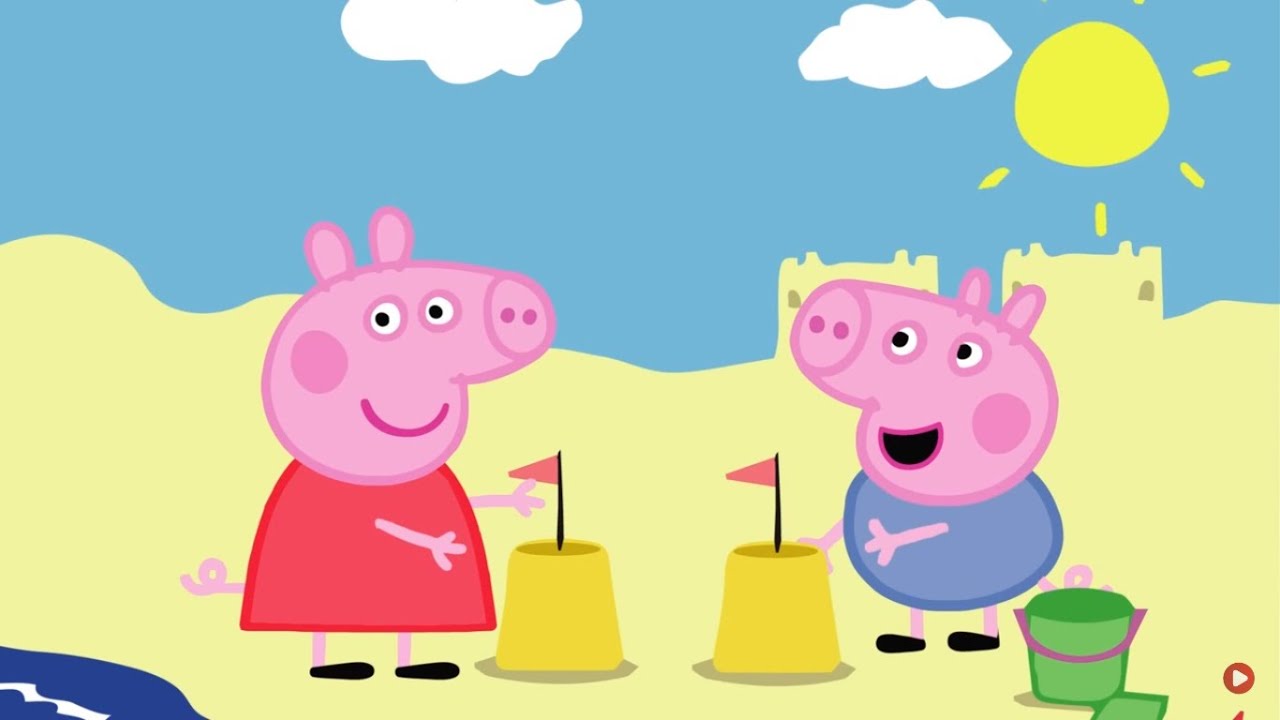 #Peppa Pig #Geogre Building Sand Castle #Geogre Crying by Crab - YouTube