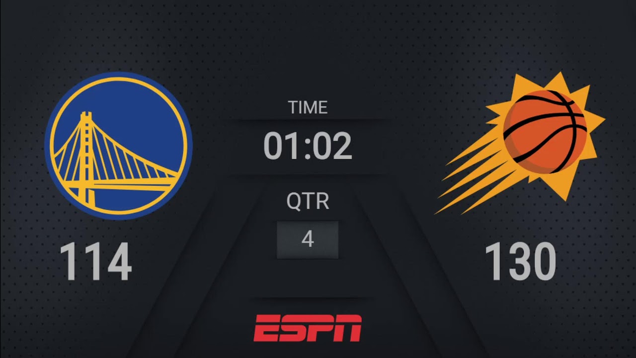 Warriors @ Suns | NBA on ESPN Live Scoreboard | - YouTube