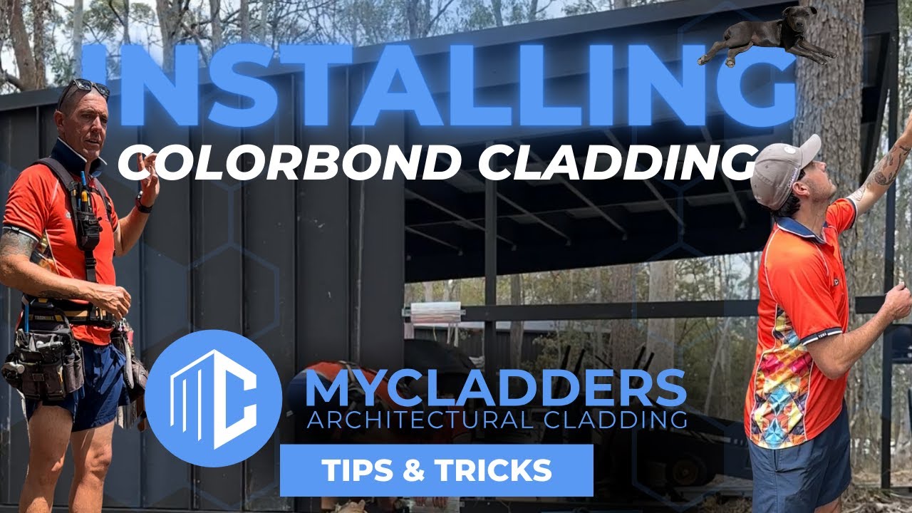"Colorbond Monument Matt Standing Seam Wall Installation | Mycladders ...