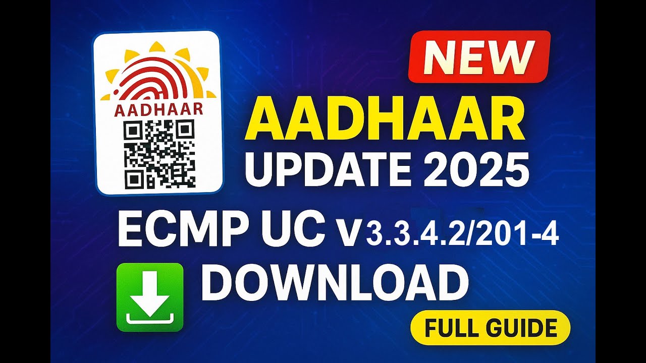 Aadhaar New Software Update 2025 || ECMP UC v201-4 Download || UCL OTA ...