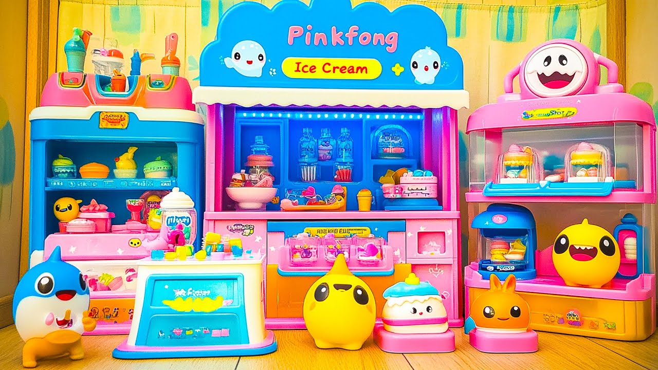 16 Minutes Pinkfong Cash Register ASMR, Satisfying Unboxing Pink Ice ...
