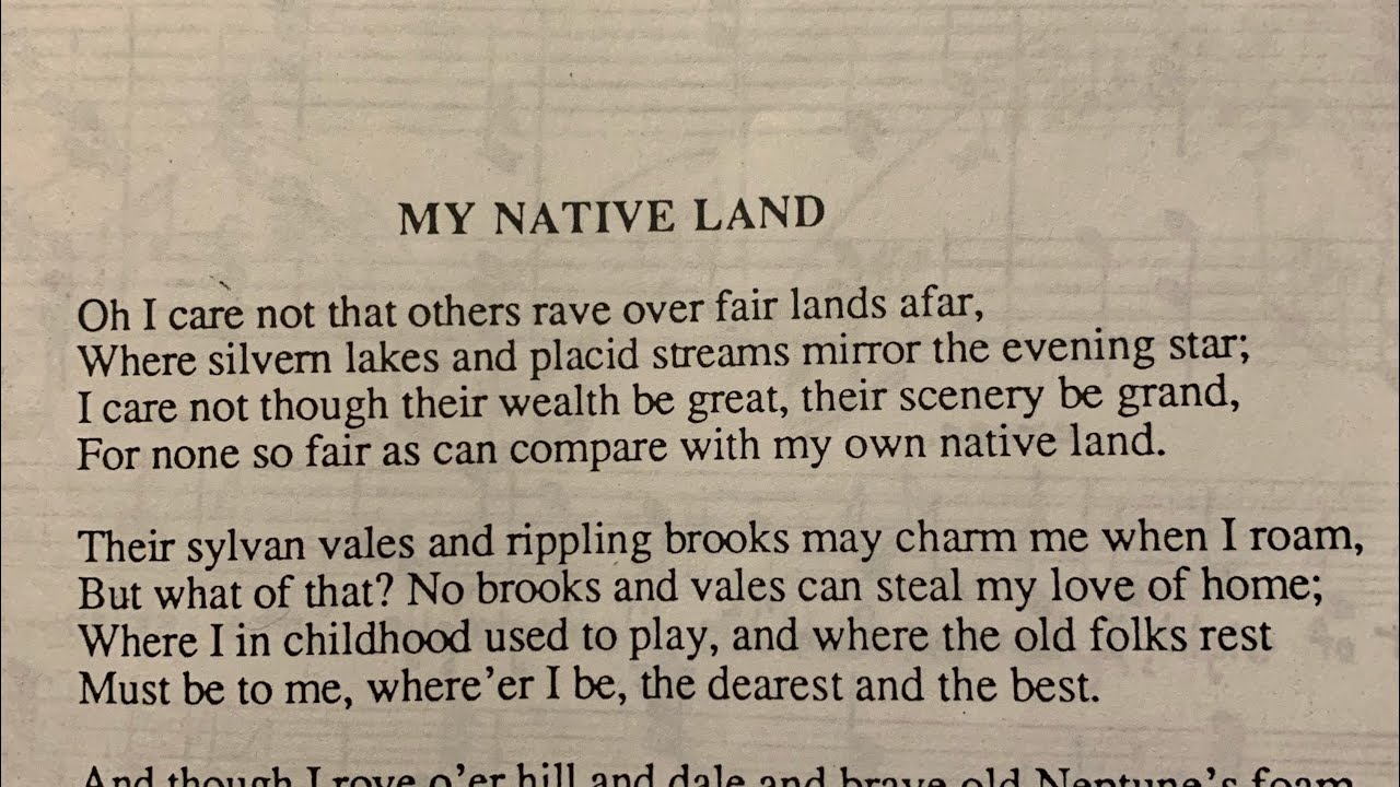 My Native Land - M.A. Cossou - YouTube