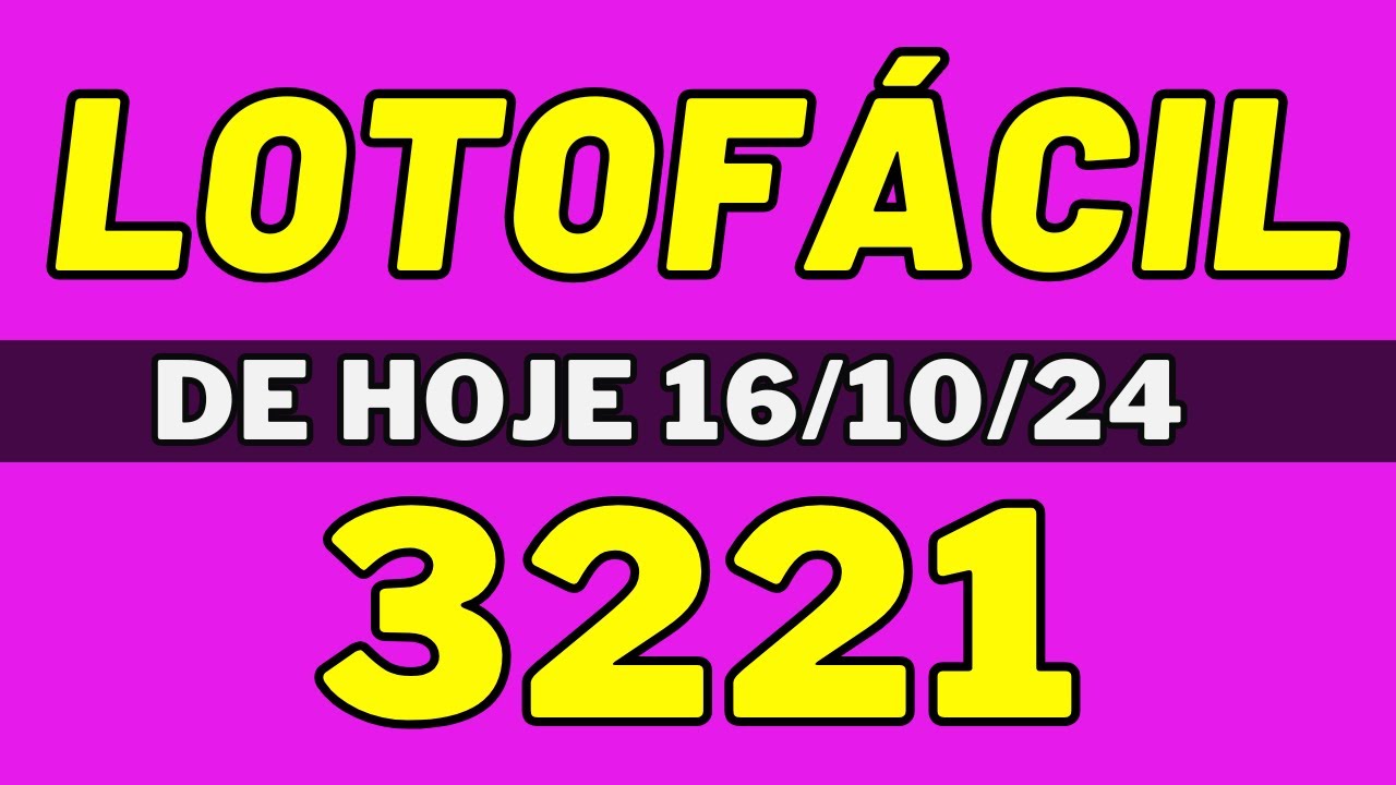 🍀Lotofácil 3221 - resultado da lotofácil 3221 de hoje (16-10-24) - YouTube