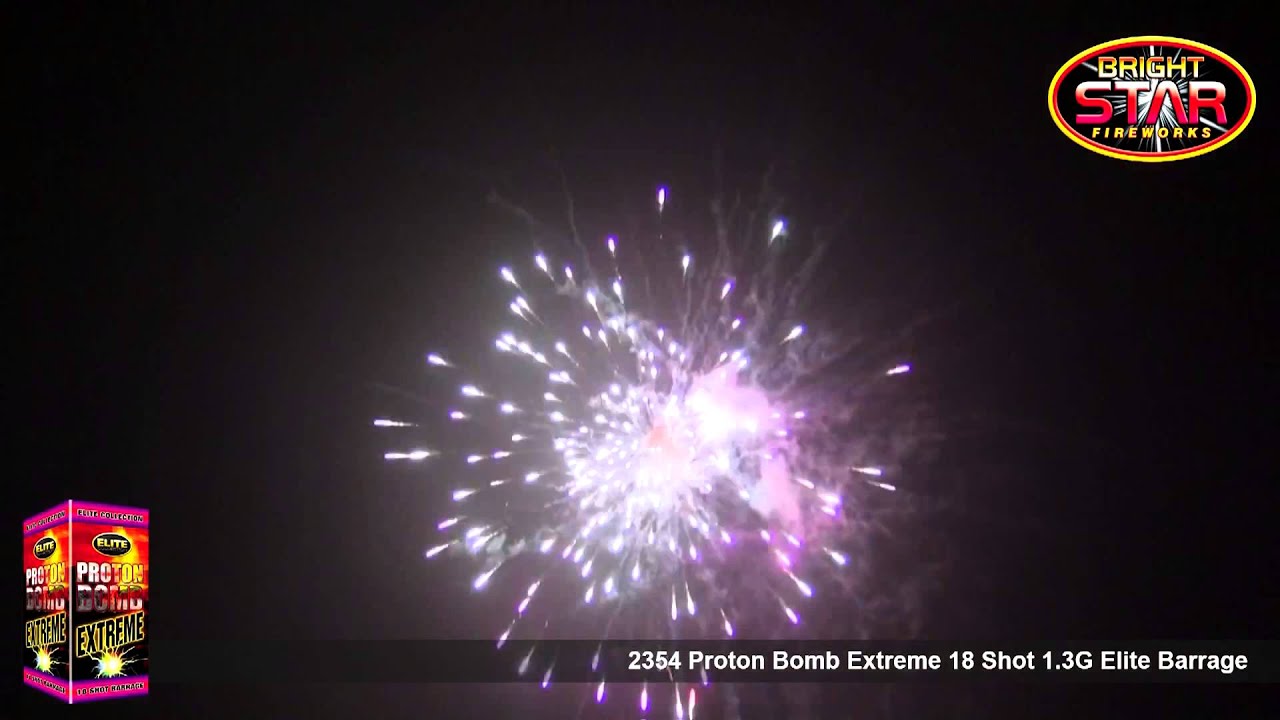 Bright Star Fireworks Proton Bomb Extreme - 16 Shot Barrage ...