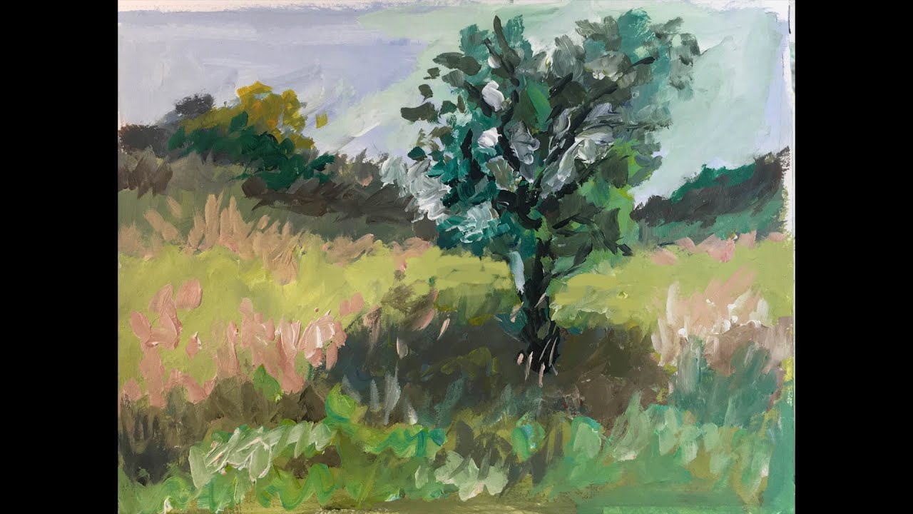 How to paint a landscape. Fred Bell Paintings - YouTube