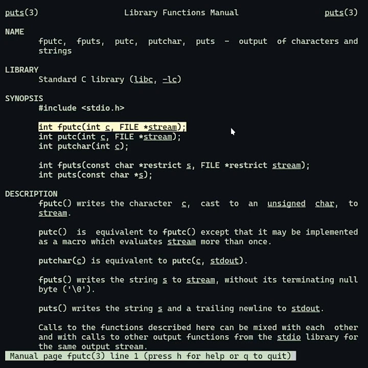 The Fputc C Function Youtube