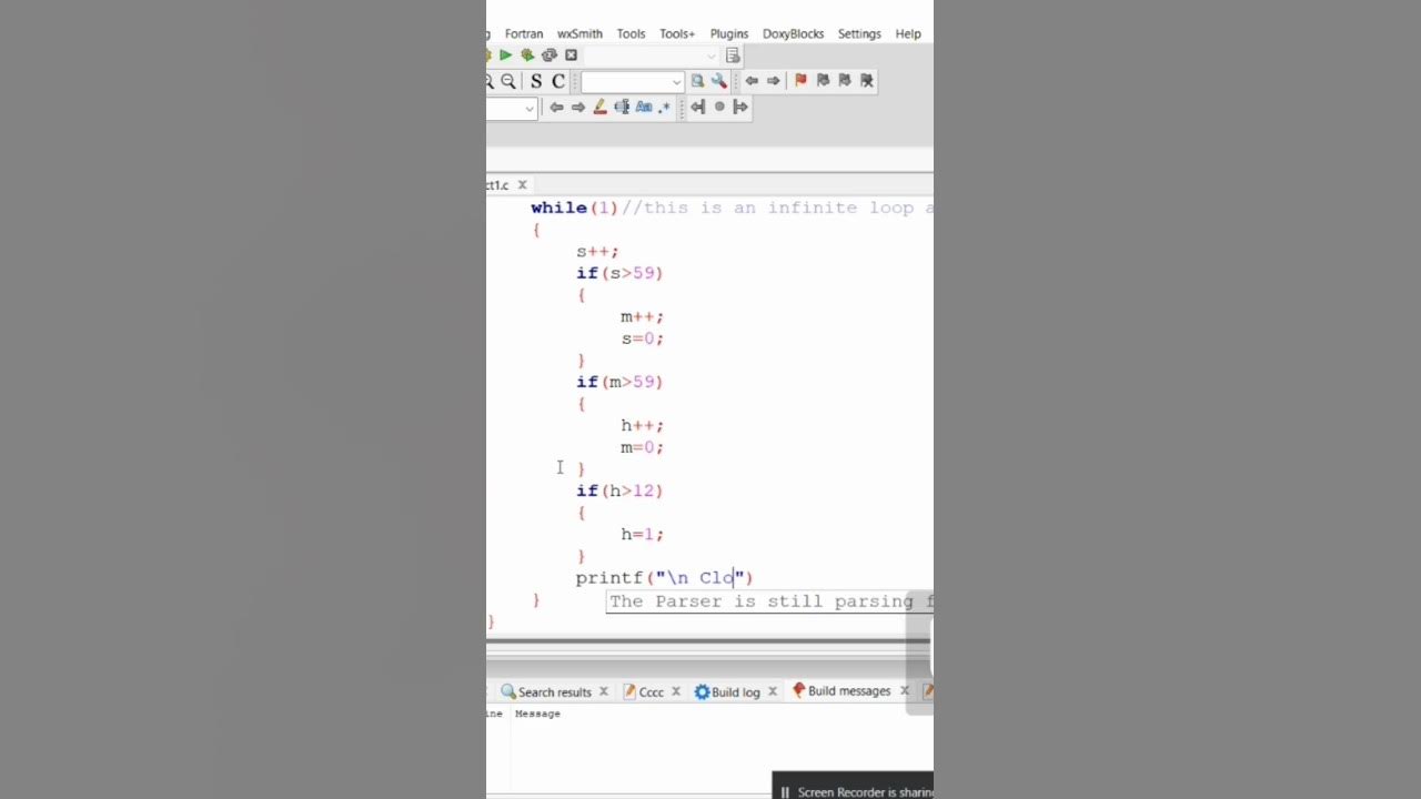 Digital Clock In C Programming Coding Cprogramming Digitalclock Codinglife Shorts Short