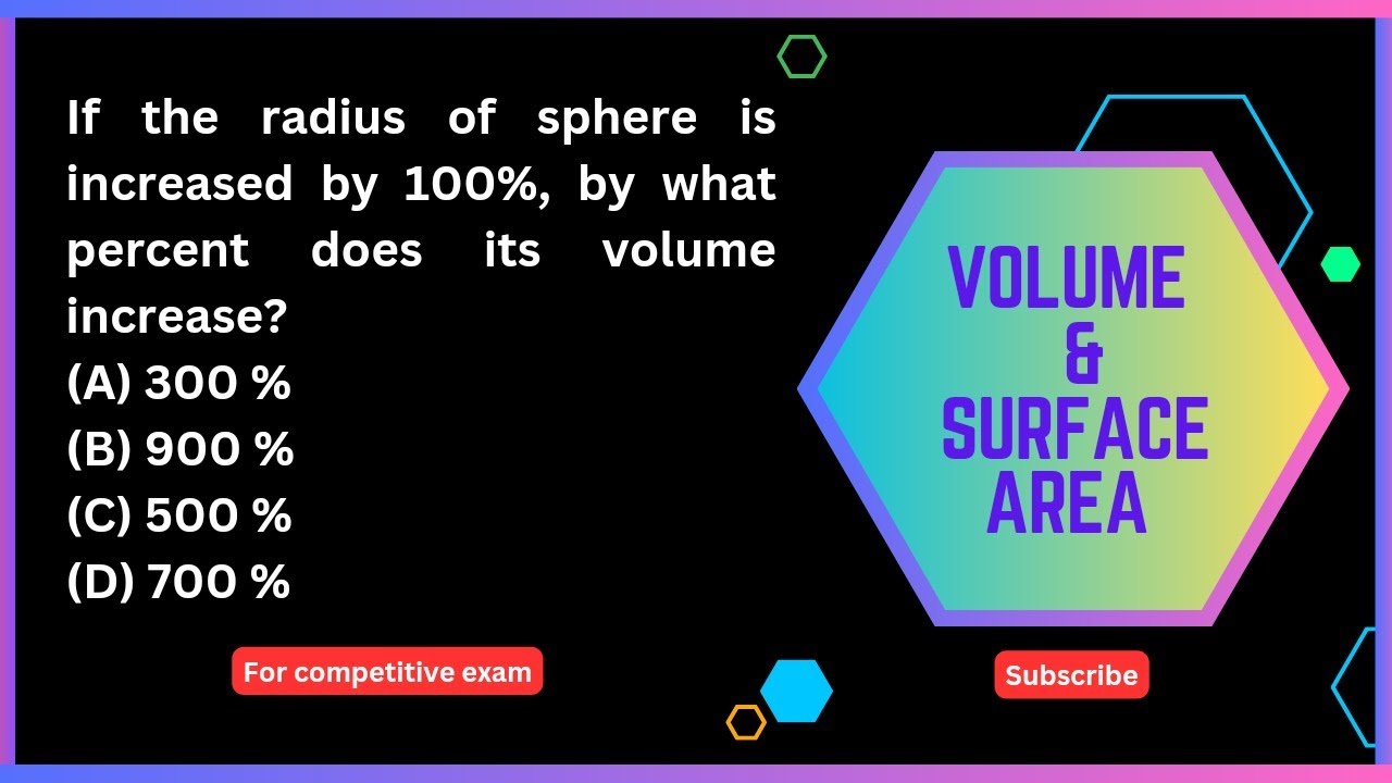 If The Radius Of Sphere Is Increased By 100 By What Percent Does Its