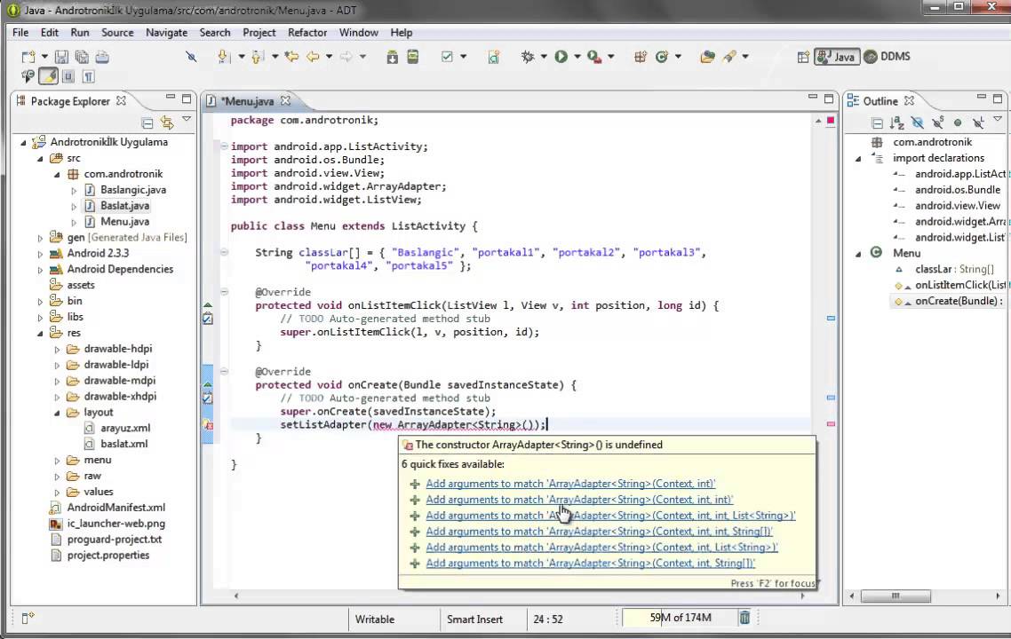 Android ListAdapter ArrayAdapter - YouTube