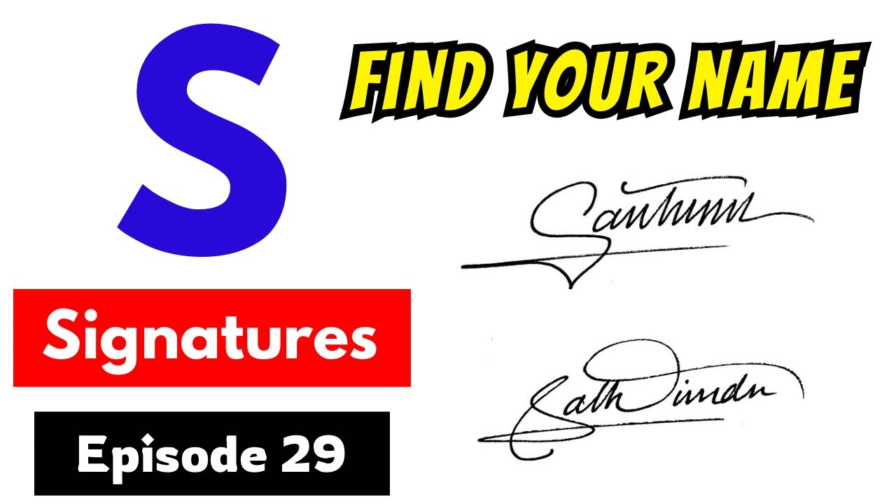 ️s signatures | Signature ideas for letter s | s signature style - YouTube