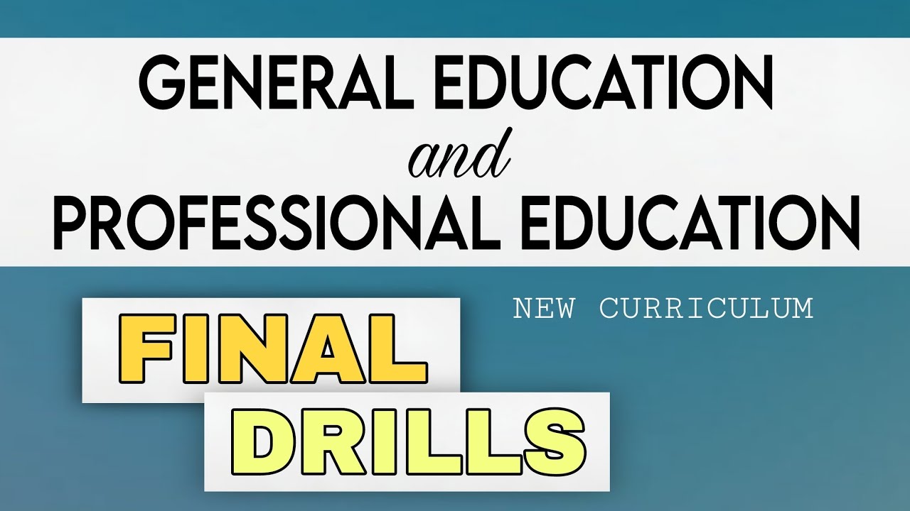 GEN ED and PROF ED Final Drills - YouTube