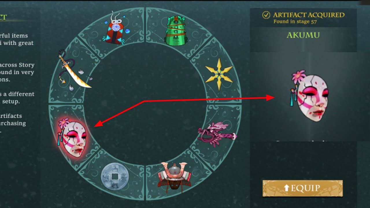 Artifact AKUMU location Level 57 | Ninja Arashi 2 | EDL Gamer - YouTube