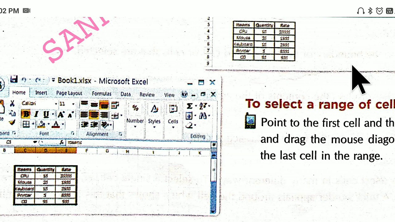 MS Excel, Computer, Book- Computer Slice (Wonder World), Lesson 4 ...