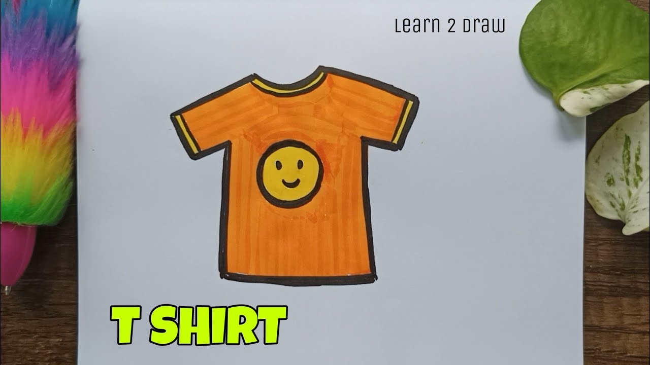 T SHIRT DRAWING - Easy Drawing for Kids Toddlers Preschoolers using ...