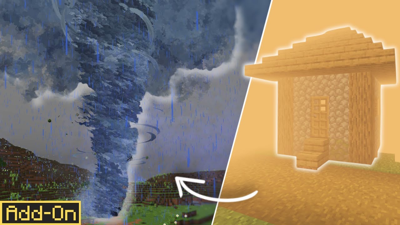 INSANE DISASTERS ADDON! Tornado, Sandstorms, & More! - Minecraft Bedrock 1.21! - YouTube