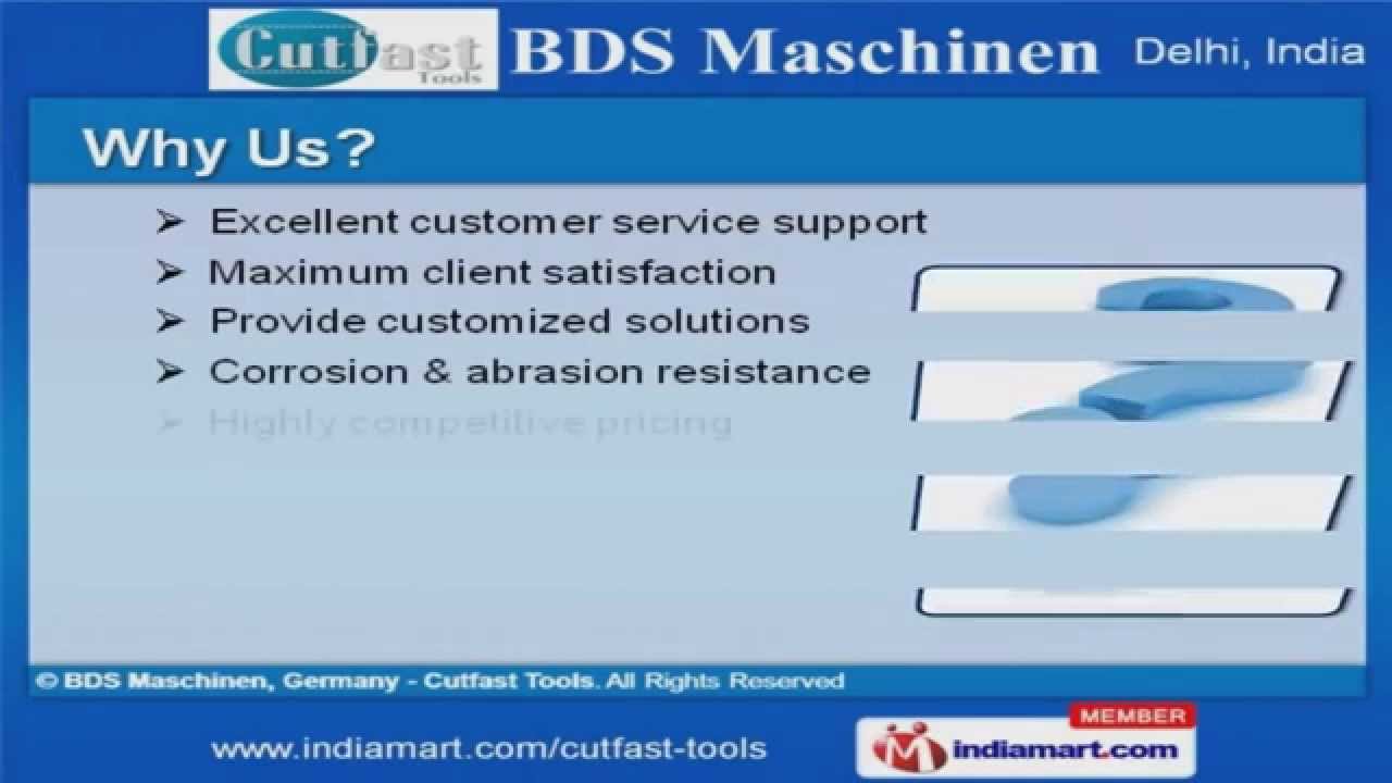 Cutting Tools by BDS Maschinen, Germany - Cutfast Tools, Delhi - YouTube