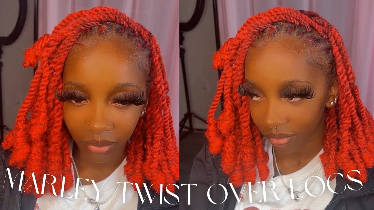 Marley Twist Over Loc | Loc Knot Bob | Invisible Locs Over Locs # ...