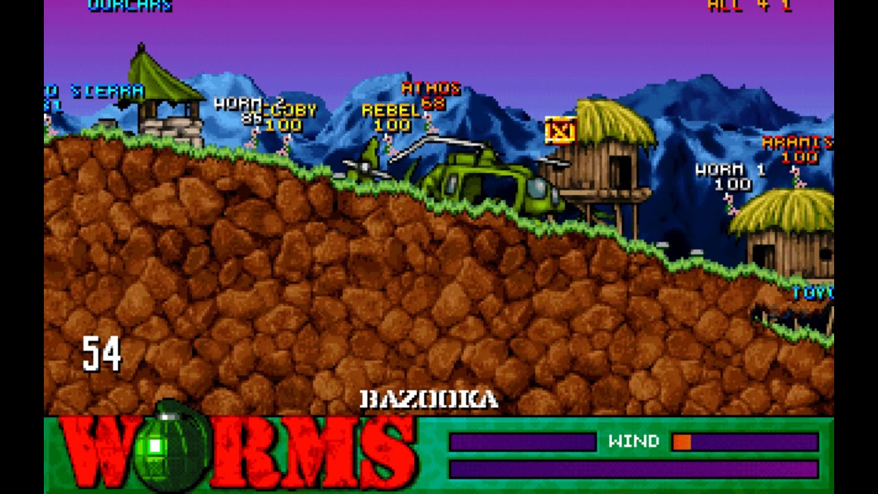 Worms: Reinforcements/United - Gameplay - League with total wormage cheat code - YouTube