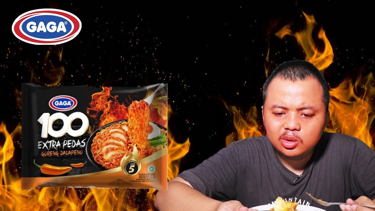 MIE GAGA 100 EXTRA PEDAS RASA GORENG JALAPENO - YouTube