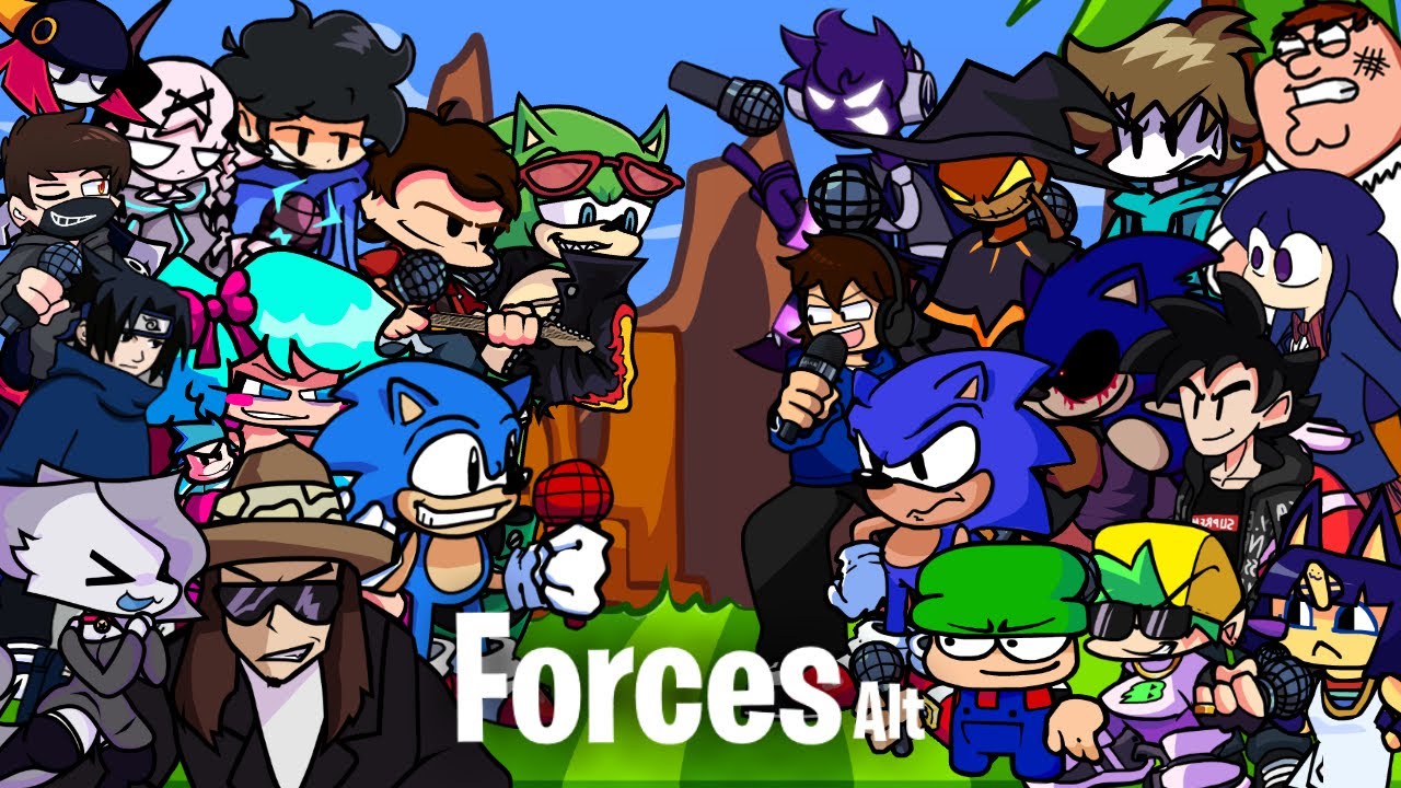 FNF Forces (alt) But Every Turn A Different Cover Is Used - YouTube