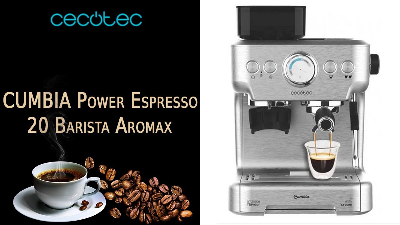 Machine à Café CECOTEC Cumbia Power Espresso 20 Barista Aromax - YouTube