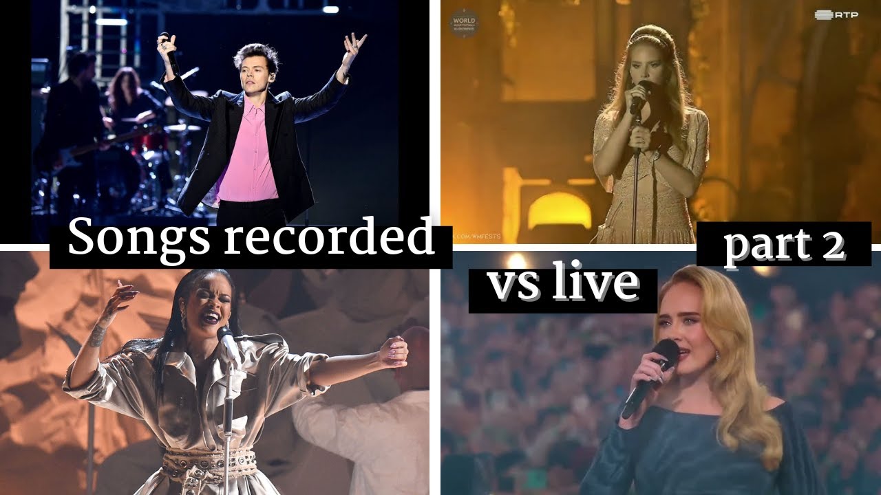 Popular songs recorded vs. live | part 2 - YouTube