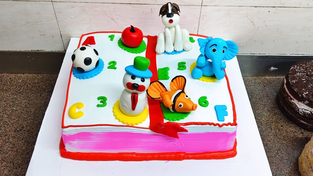 How To Make Book Cake Design/Buy Alphabet Book Cake Design/ABCD Book ...