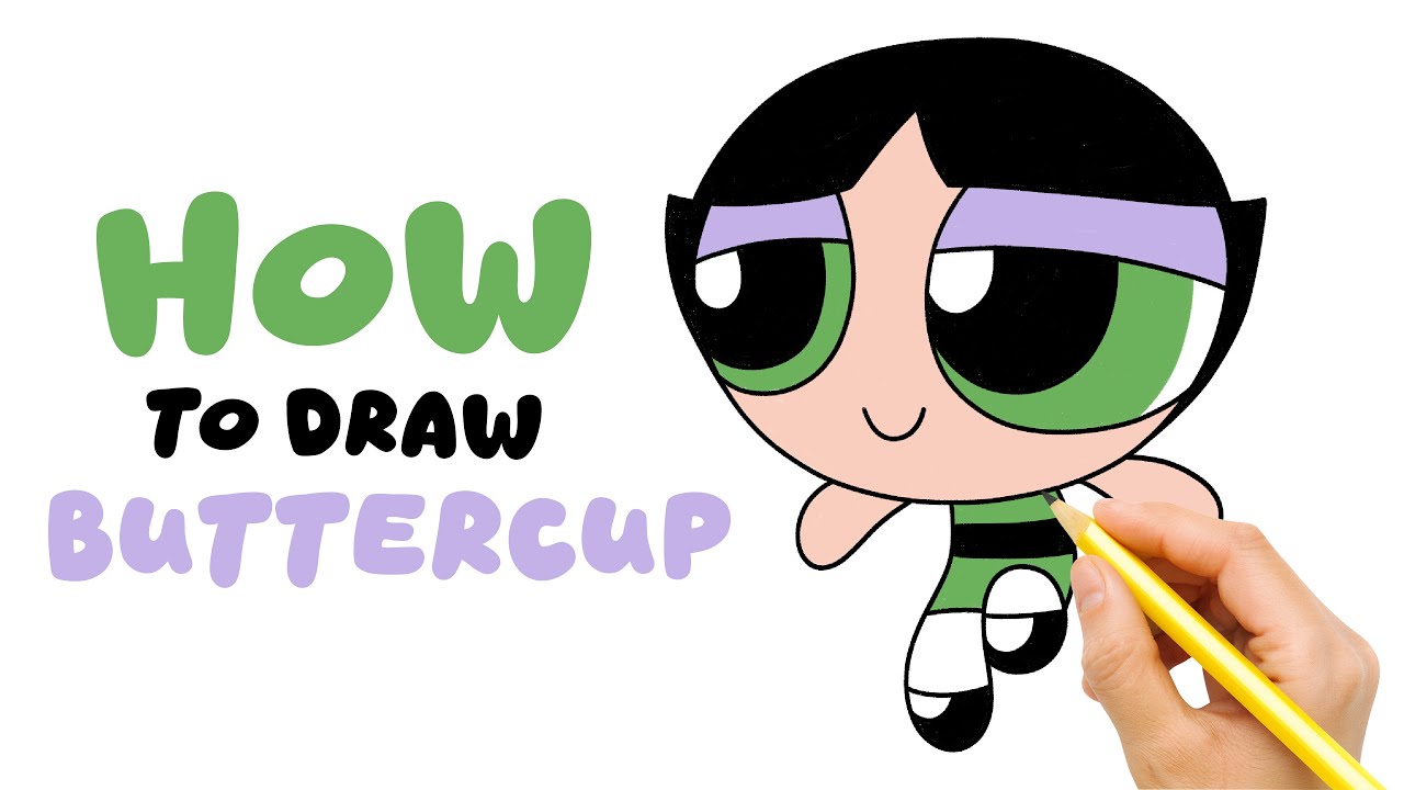 How To Draw Buttercup - Easy Drawing For Kids - YouTube