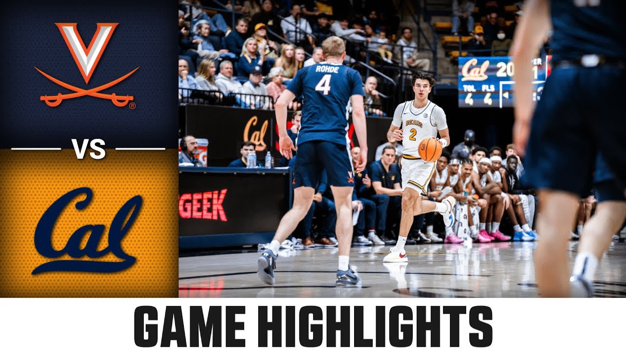 Virginia vs. Cal Game Highlights | 2024-25 ACC Men's Basketball - YouTube