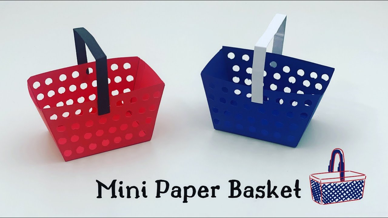 DIY MINI PAPER BASKET / Origami Basket DIY / Paper Craft / Easy kids ...