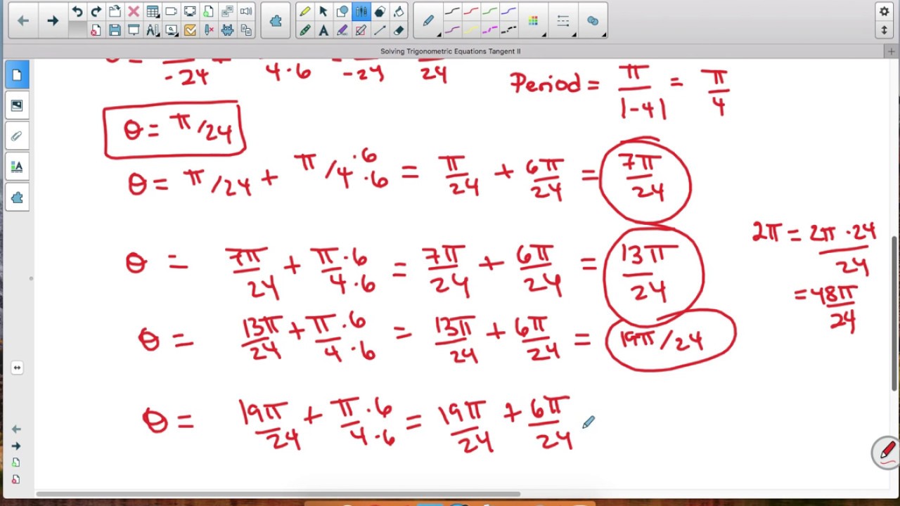 Solving Trigonometric Equations: Tangent II - YouTube