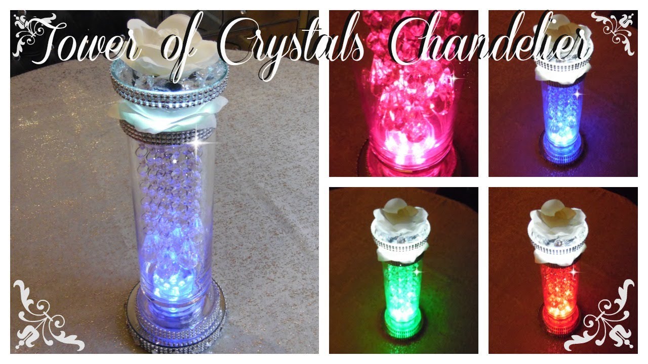 DIY - BEAUTIFUL BLING TOWER OF CRYSTALS * PART 2 * DOLLAR TREE - YouTube