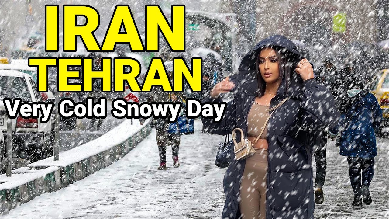 Iran 2023 A Very Cold Snowy Day In Tehran Walking Vlog ایران Youtube