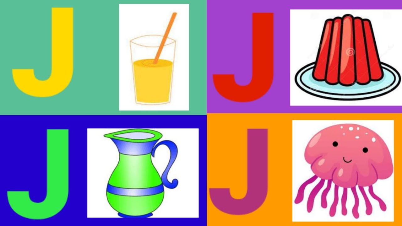 J for Jug J for Juice J for Jelly / Words starting with J / Alphabet J ...