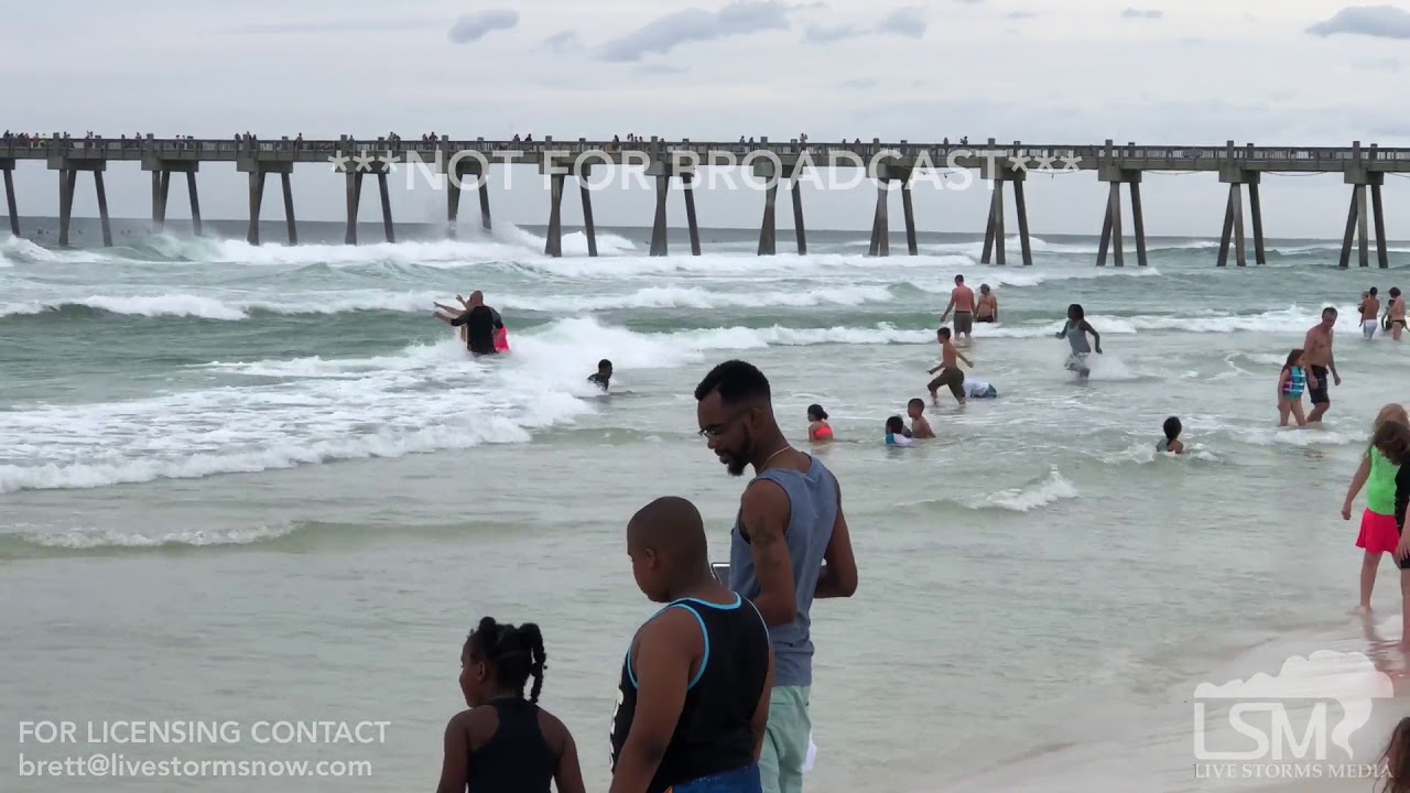 5-27-18 Pensacola Beach, Florida Waves - Winds - Red Flags - Rip ...
