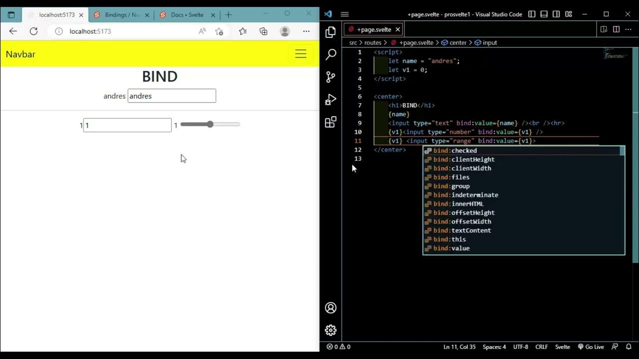 SVELTE VIDEO 4 - BIND - YouTube