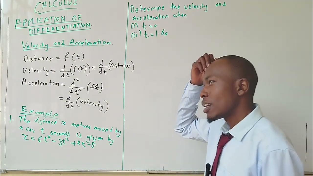 Differentiation (velocity and acceleration) - YouTube