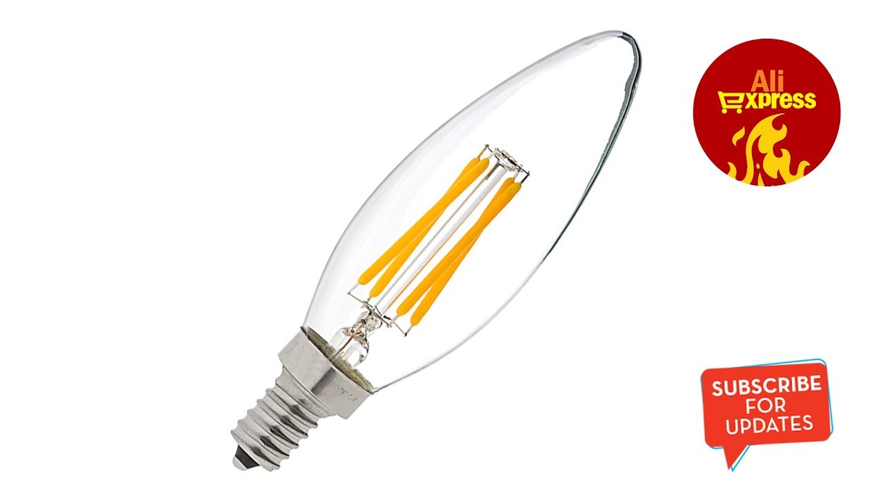 LED "filament" bulbs E14 220V - Aliexpress unboxing (Quick Look) - YouTube
