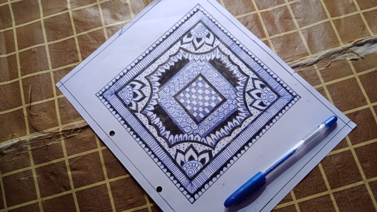 Mandala Design in Square ll Easy Mandala for beginners ll SRS Crafts ...