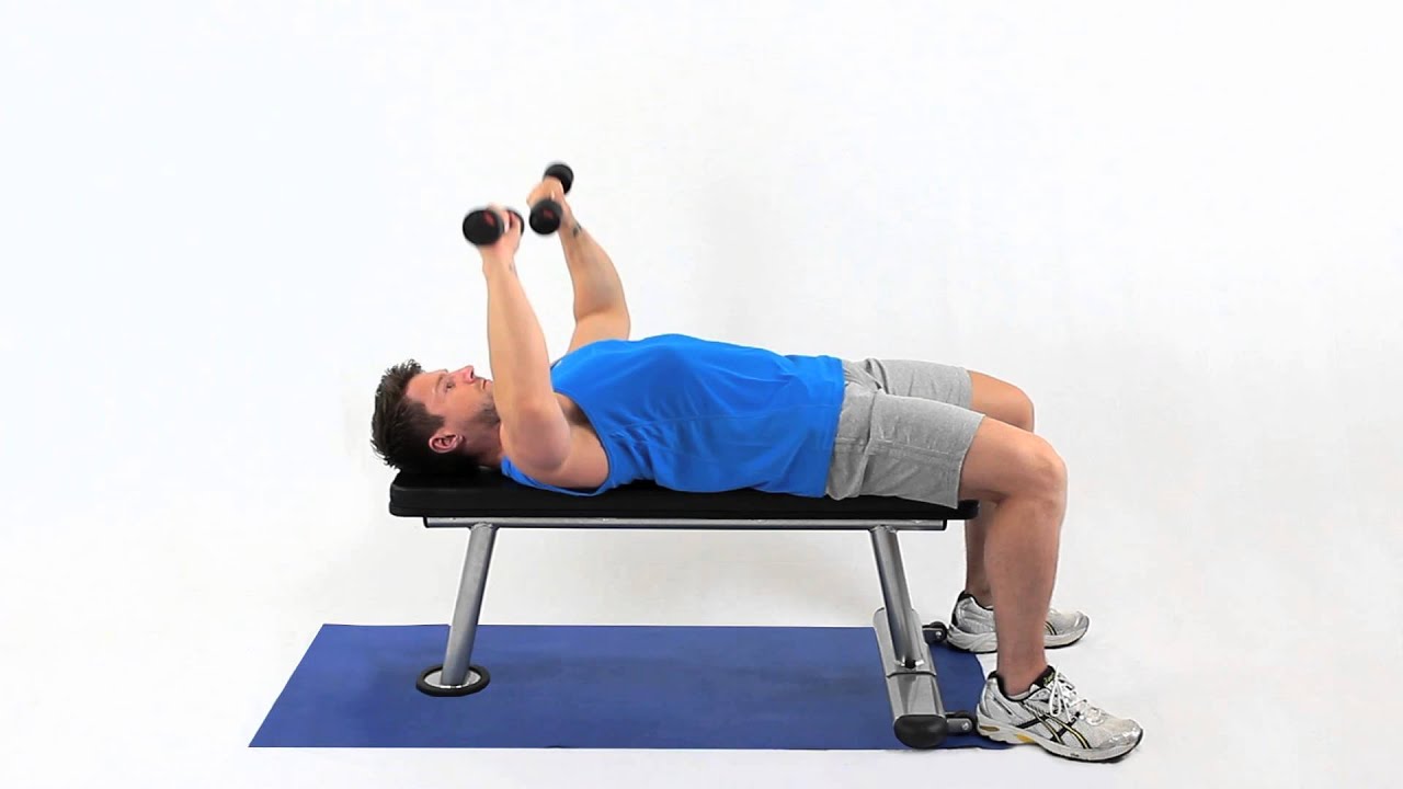 How to do a chest press with dumbbells - YouTube