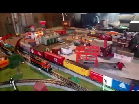 My HO model railroad layout with an Amtrak Superliner train! - YouTube