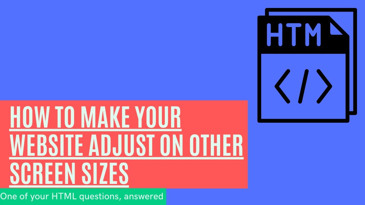 How To Make Your Website Adjust On Other Screen Sizes YouTube how-to-make-your-website-adjust-on-other-screen-sizes-youtube