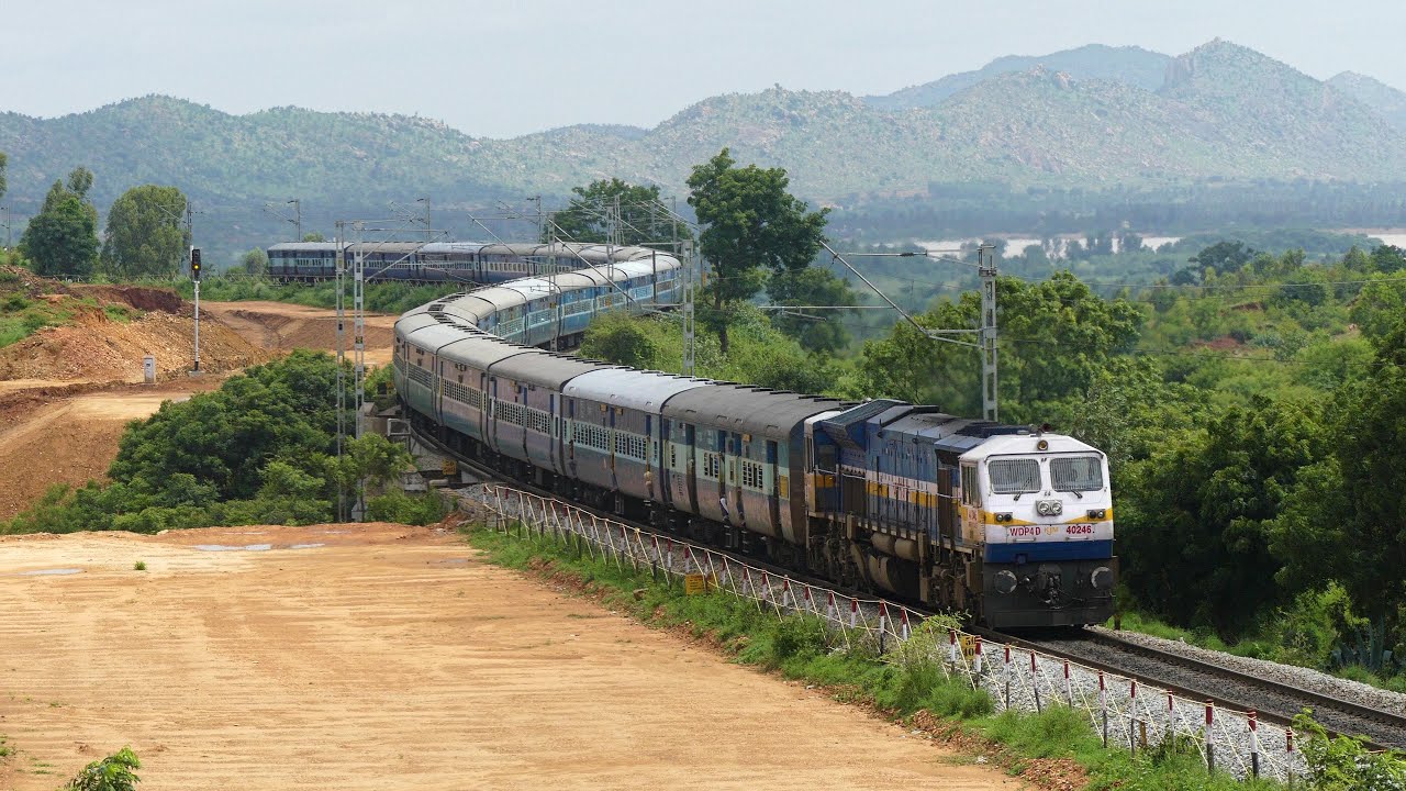 [4K] WDP 4D led PRASANTHI Express curves Elegantly - Indian Railways ...