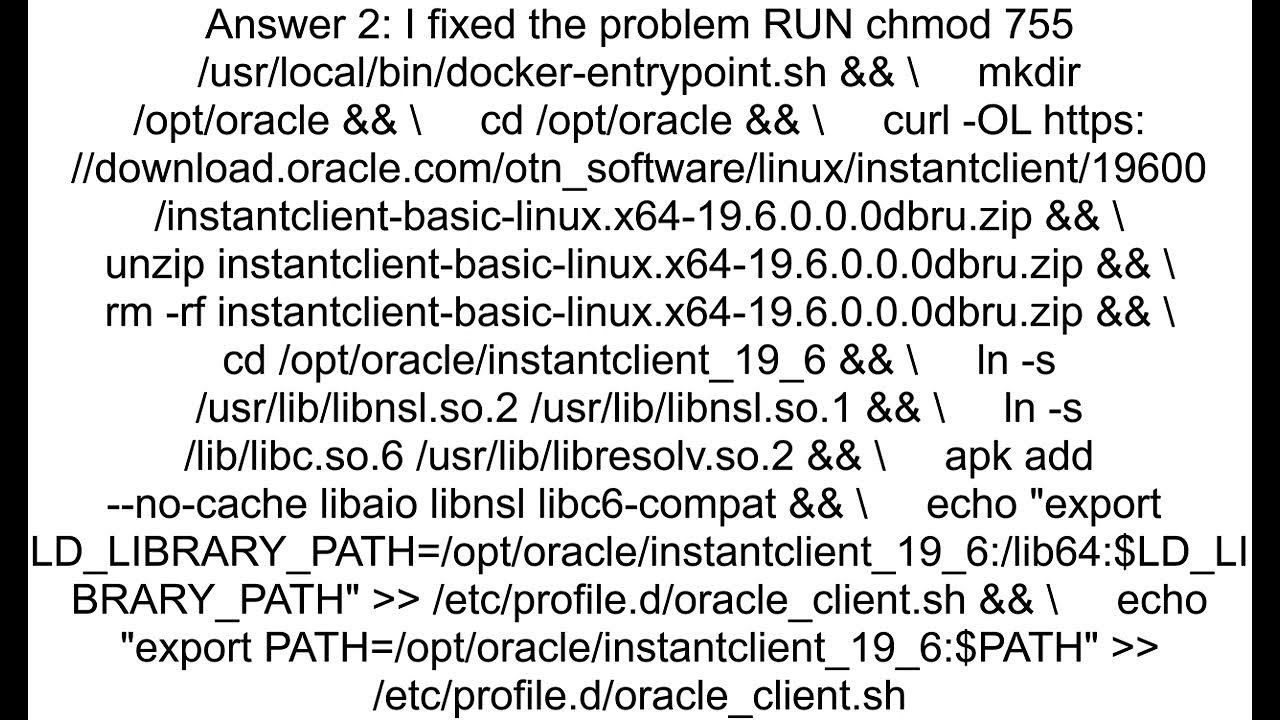 Error loading shared library libresolv so 2 No such file or directory needed by liblibclntsh so ...