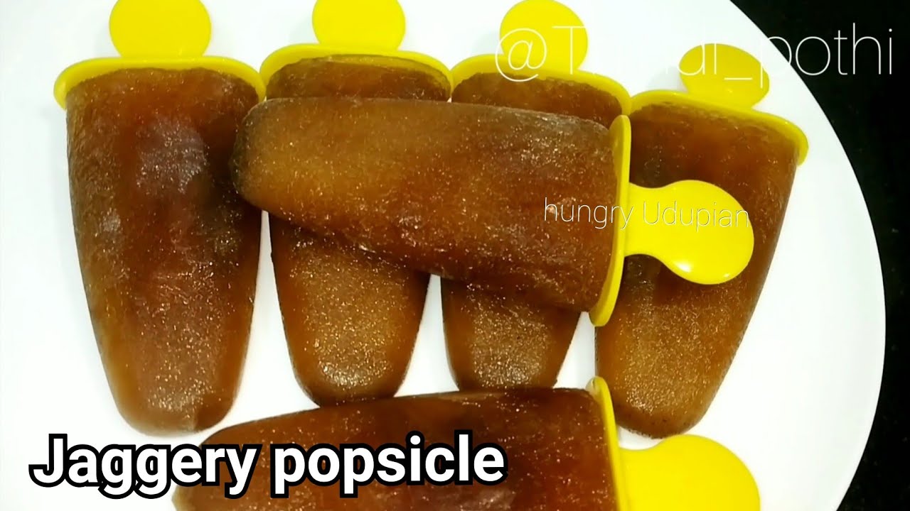 Jaggery ice candy| jaggery popsicle| ice candy recipe| popsicle recipe ...